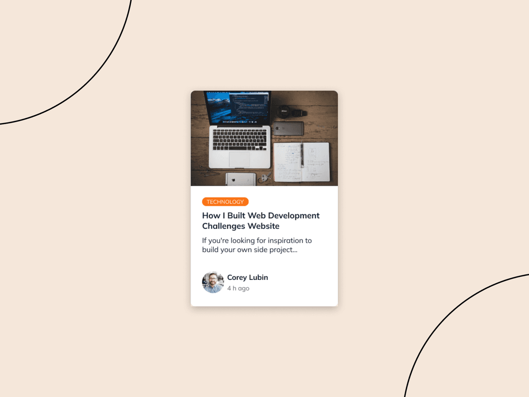 Frontendpro Challenge Blog Card Component