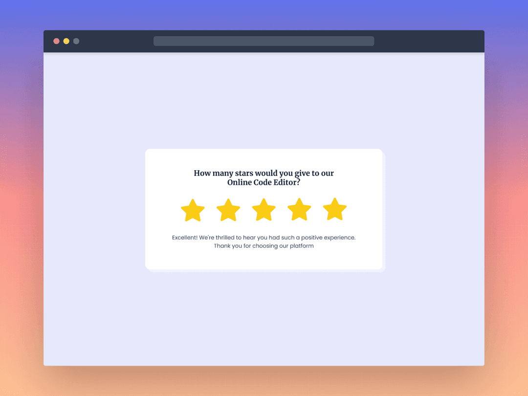 Frontendpro Challenge Star Rating Component
