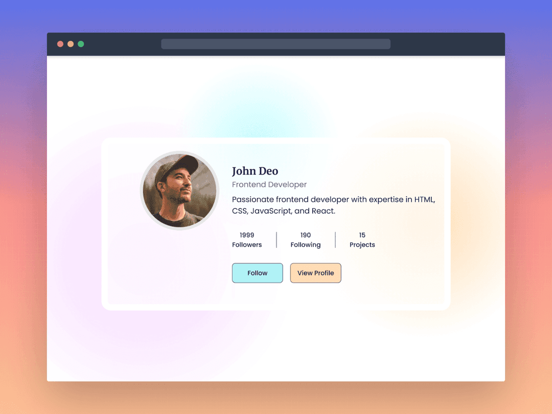 Frontendpro Challenge Profile Card Component
